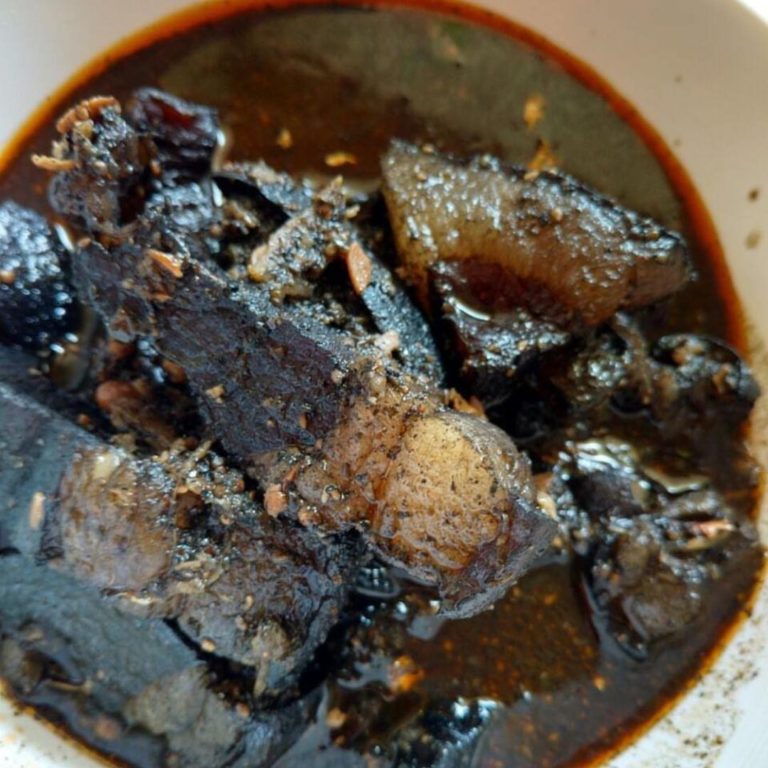 Recipe | Smoked Pork with Akhuni and Black Sesame Seeds - Roots and Leisure